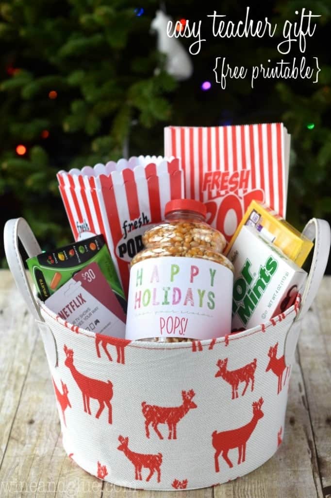 Easy Neighbor Gift & Easy Teacher Gift {Free Printable} - Simple Joy