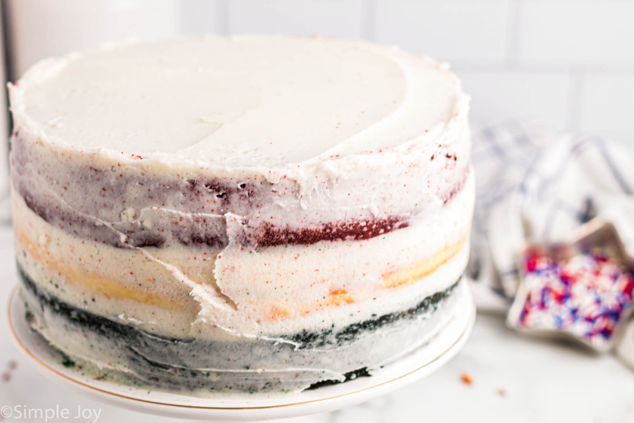 Red, White, and Blue Cake - Simple Joy
