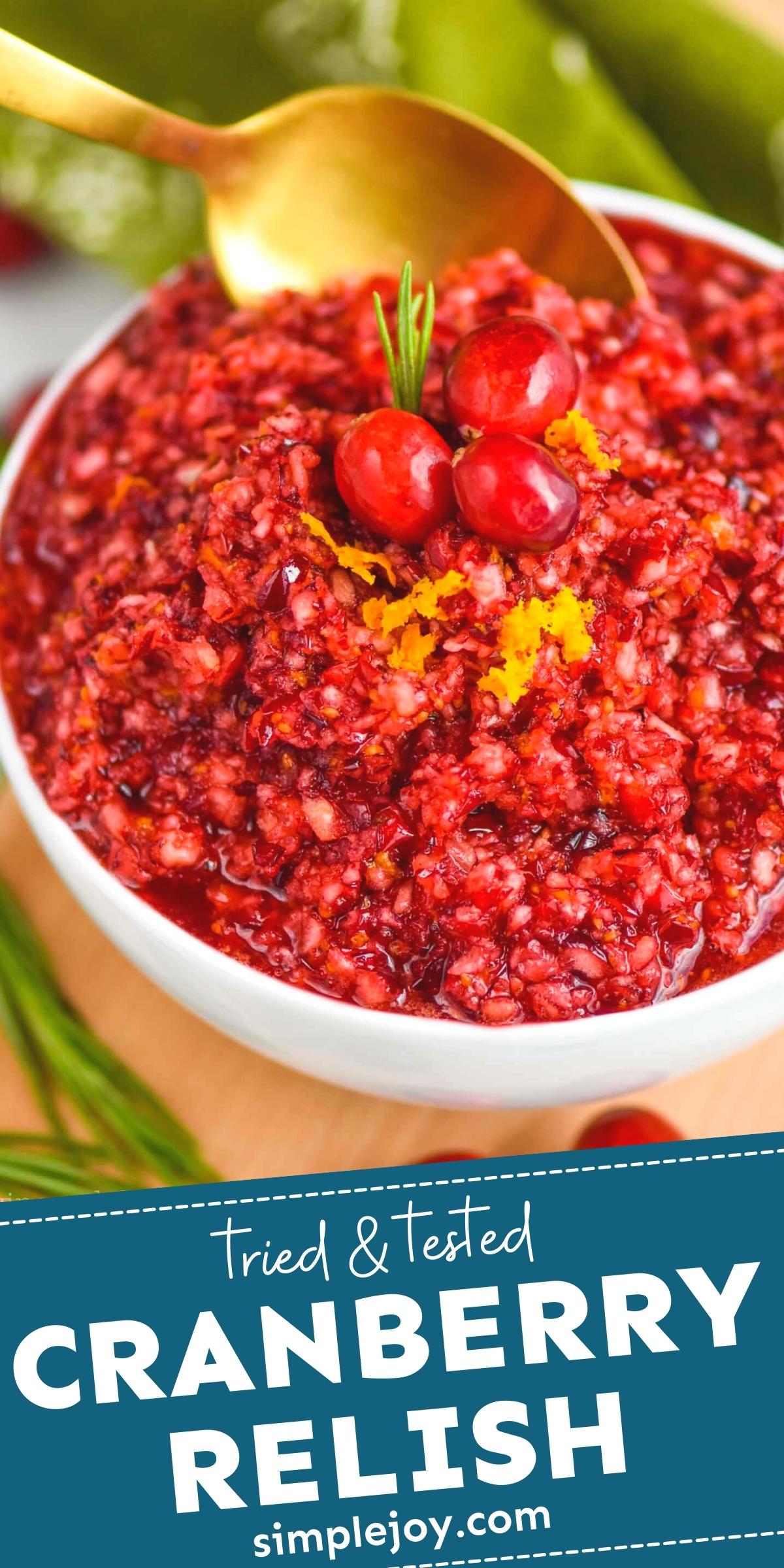 Cranberry Relish Recipe - Simple Joy