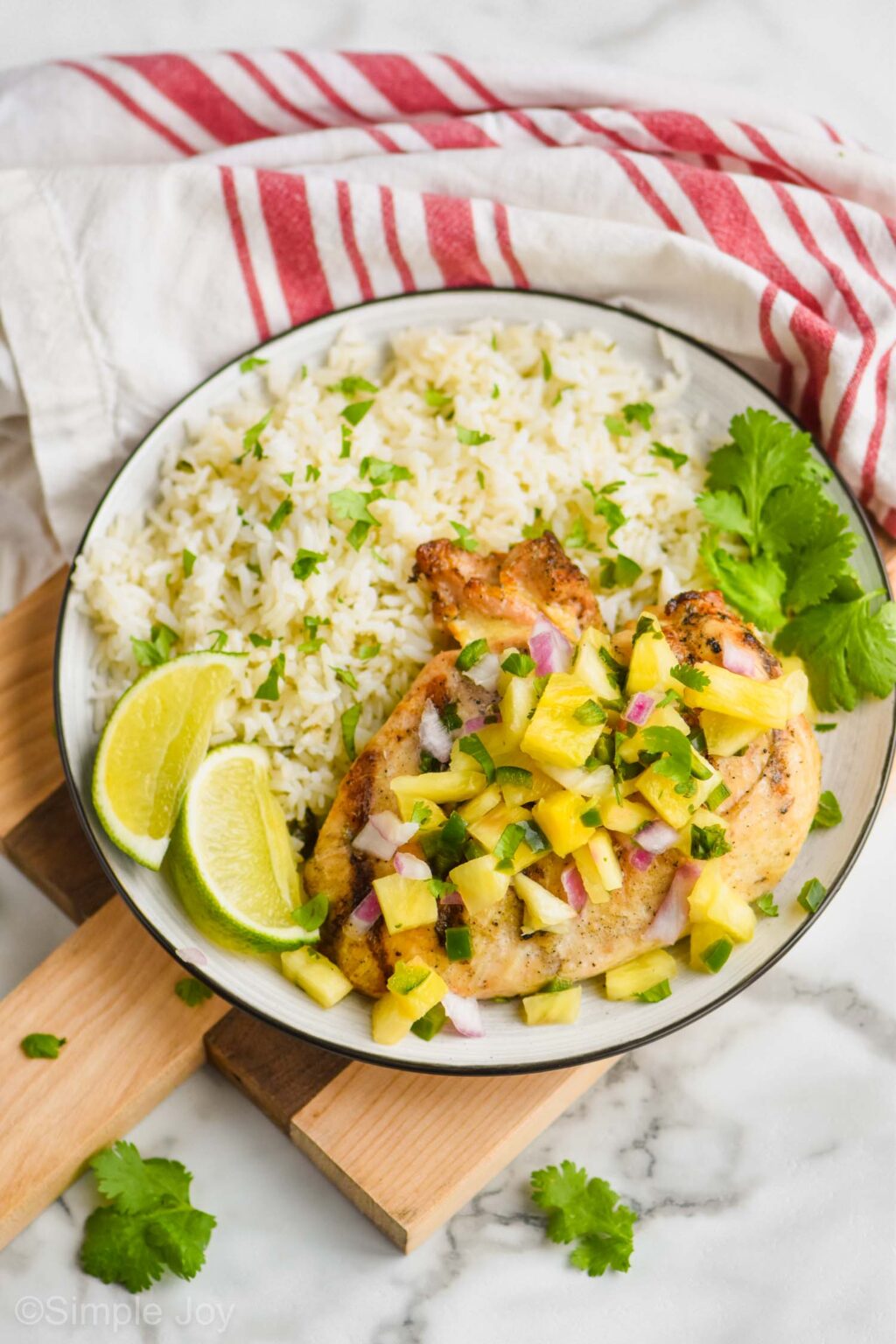 Grilled Chicken with Pineapple Salsa - Simple Joy
