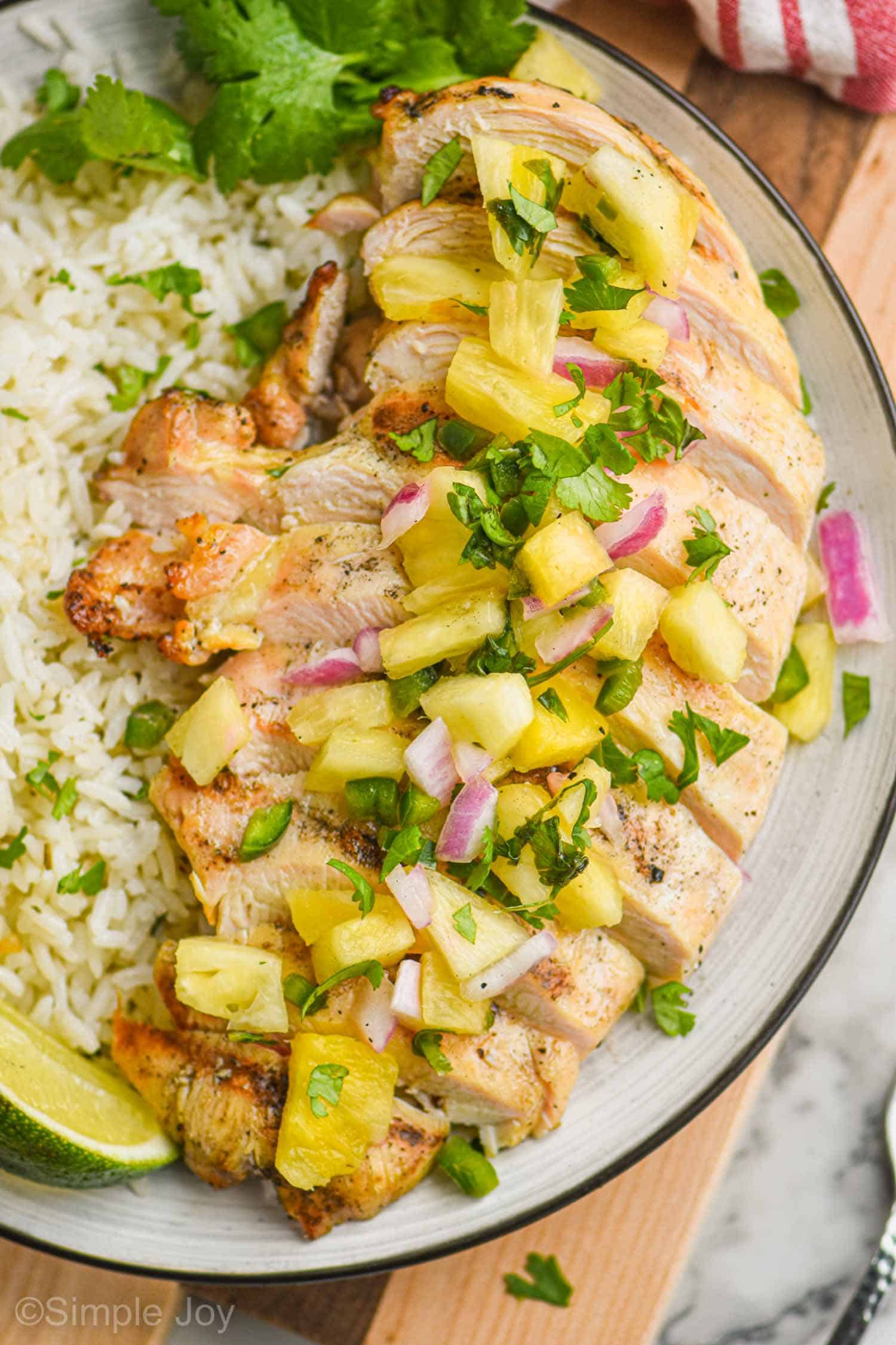 Grilled Chicken with Pineapple Salsa - Simple Joy