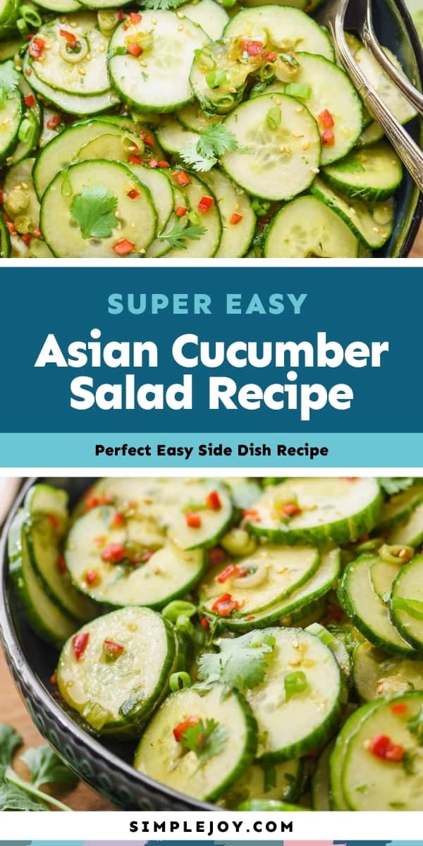 Fast Asian Cucumber Salad (No Salting Cucumbers) - Simple Joy