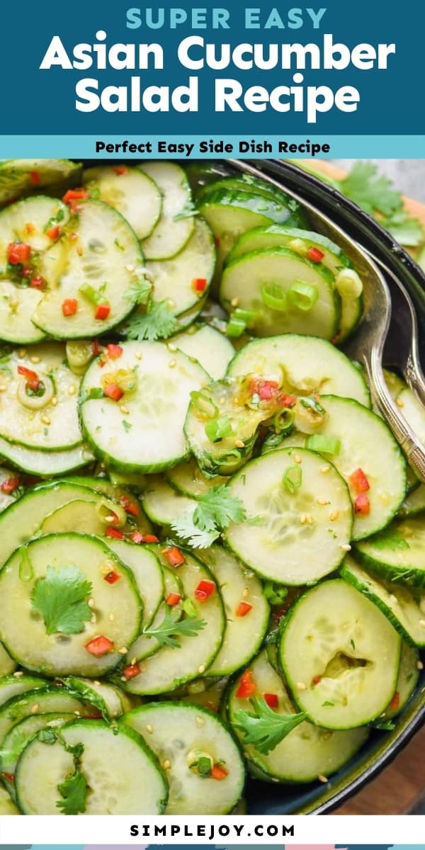 Fast Asian Cucumber Salad (No Salting Cucumbers) - Simple Joy