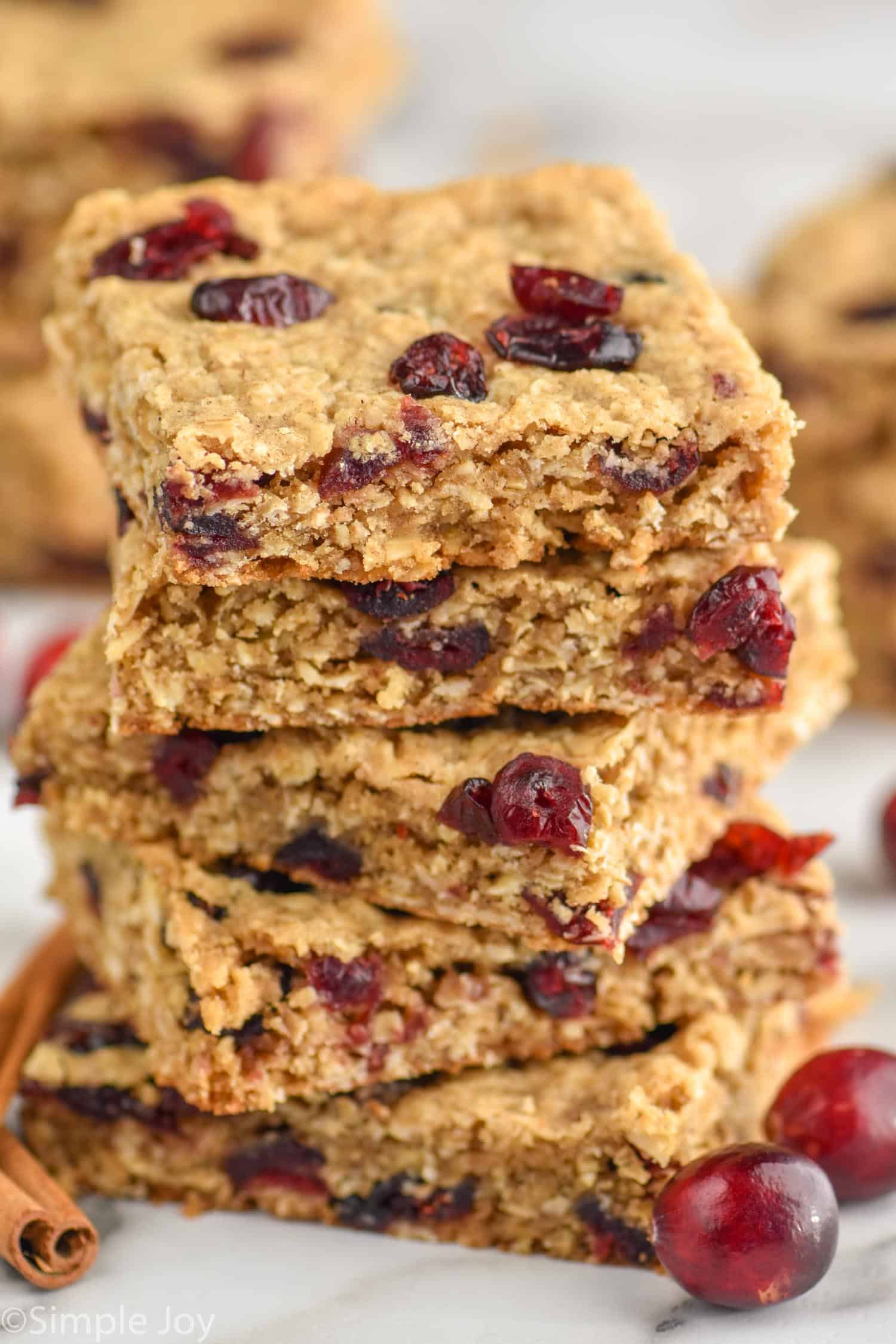 Cranberry Oatmeal Bars - Simple Joy