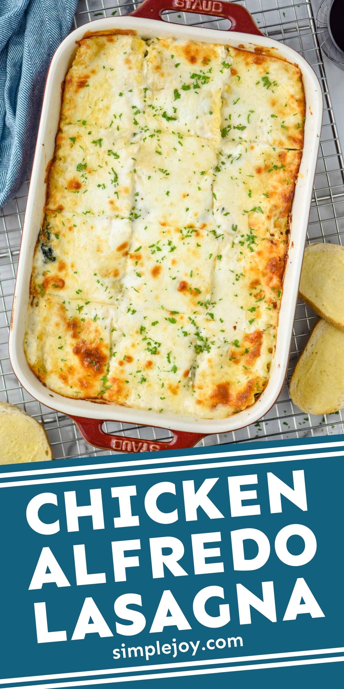 Chicken Alfredo Lasagna - Simple Joy