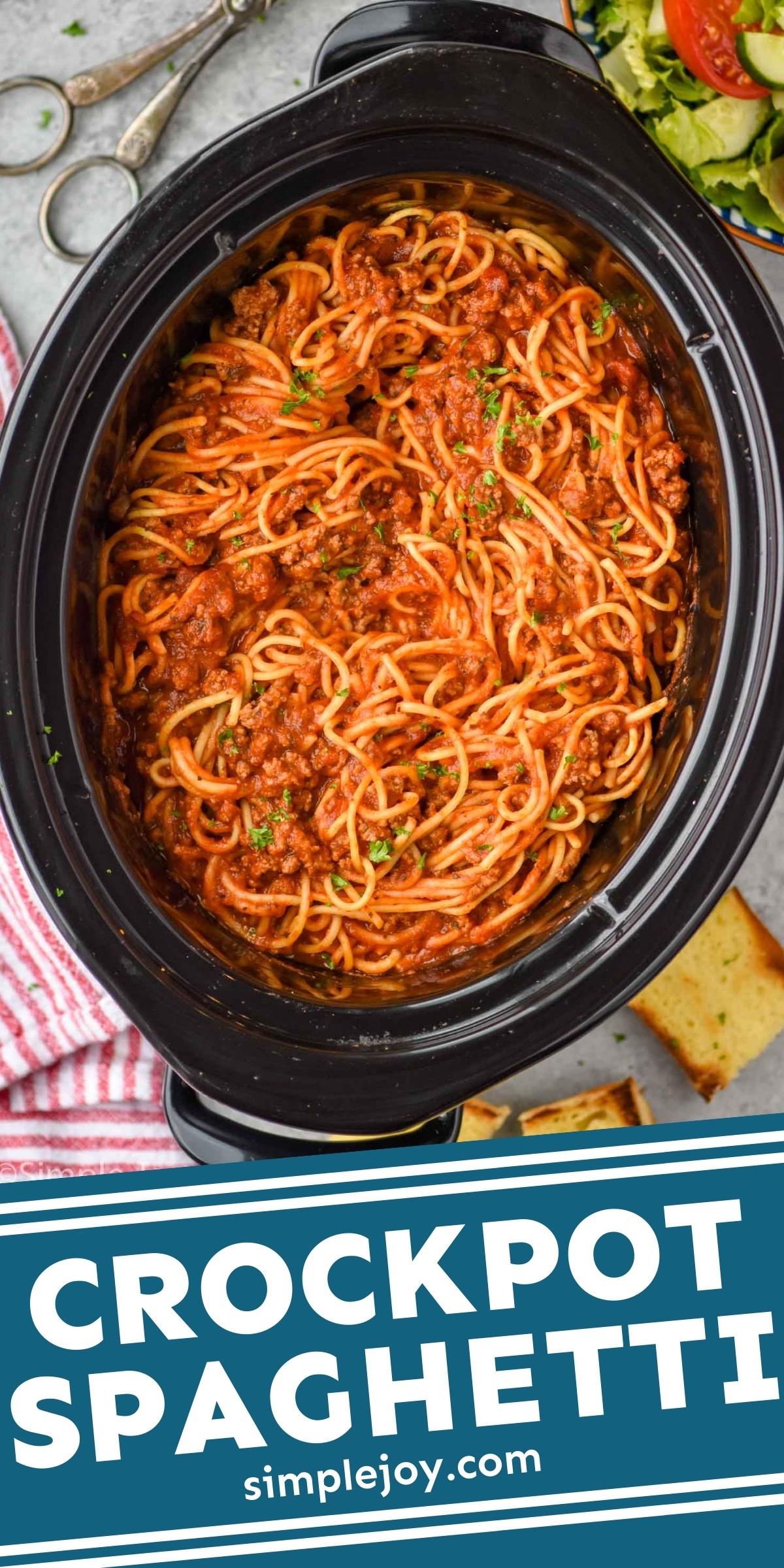 Crock Pot Spaghetti - Simple Joy