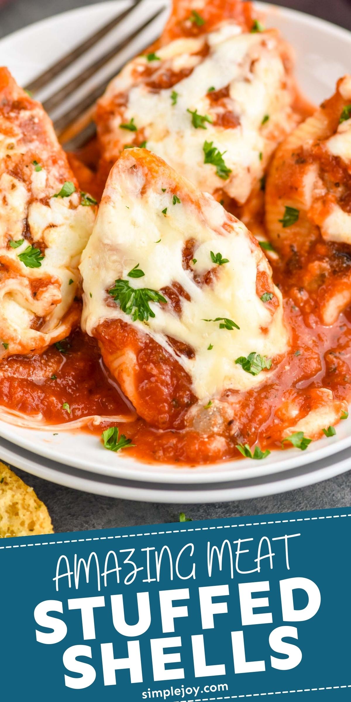 Stuffed Shells with Meat - Simple Joy
