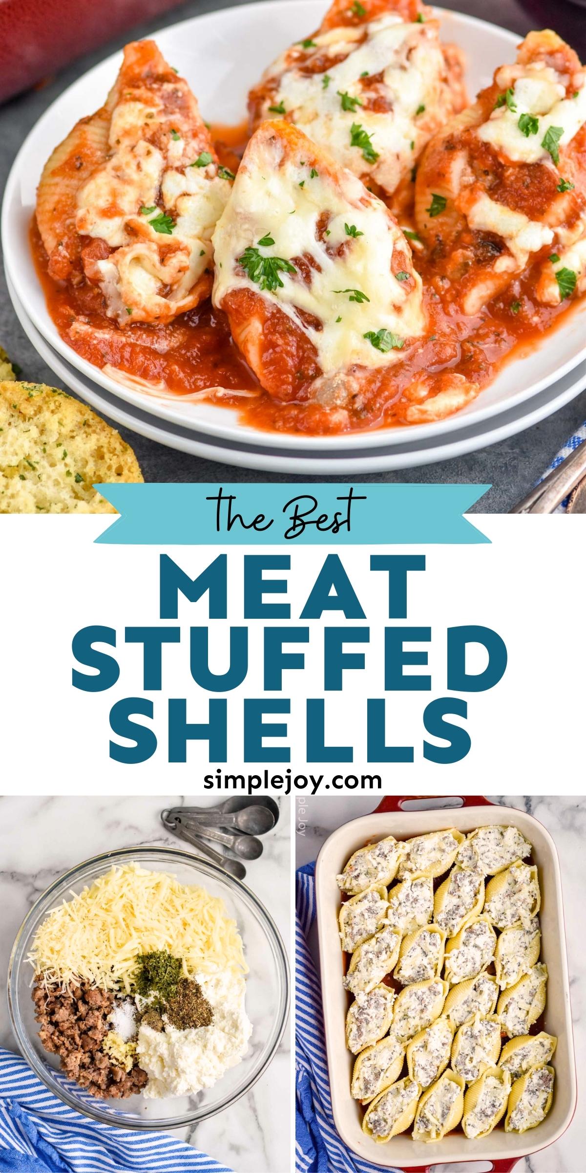 Stuffed Shells with Meat - Simple Joy