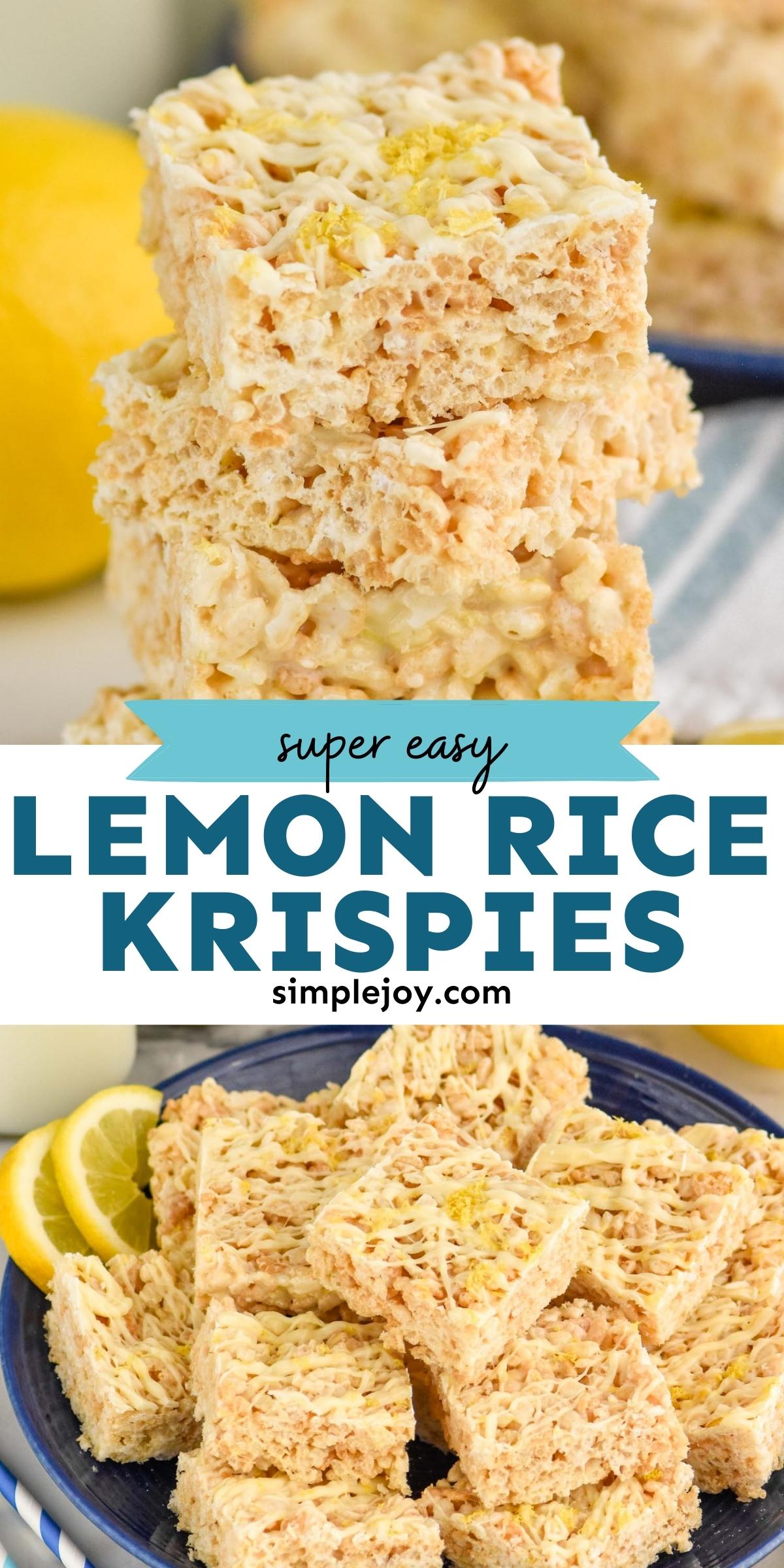 Lemon Rice Krispie Treats - Simple Joy