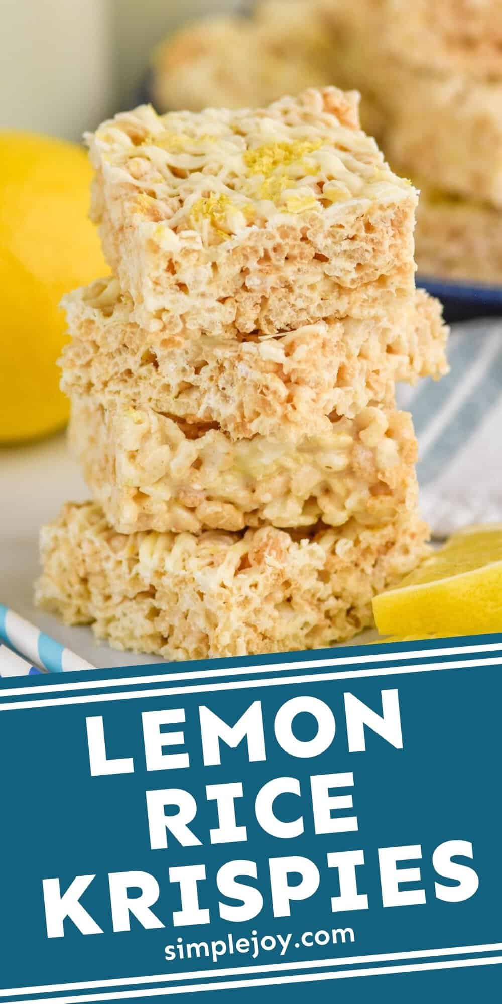 Lemon Rice Krispie Treats - Simple Joy