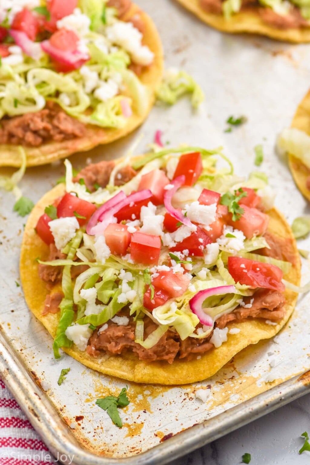 Easy Chicken Tostadas - Simple Joy