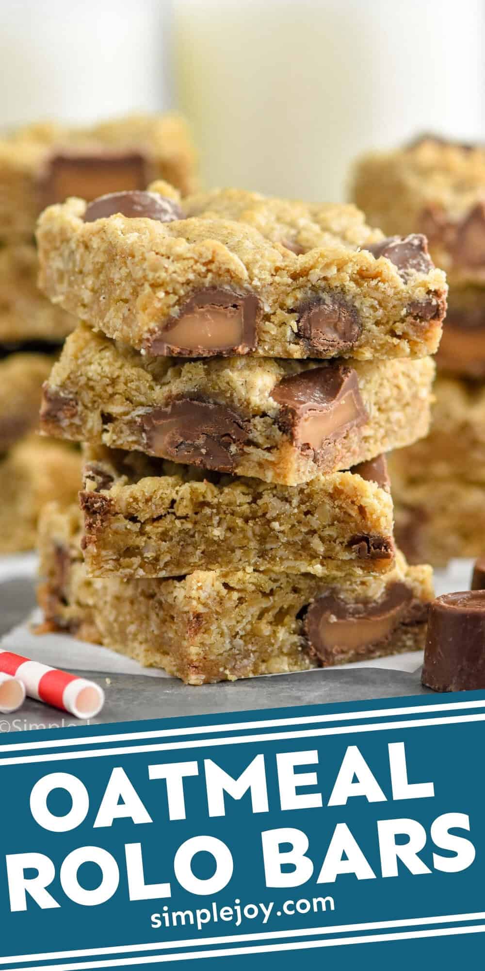 Oatmeal Rolo Bars - Simple Joy