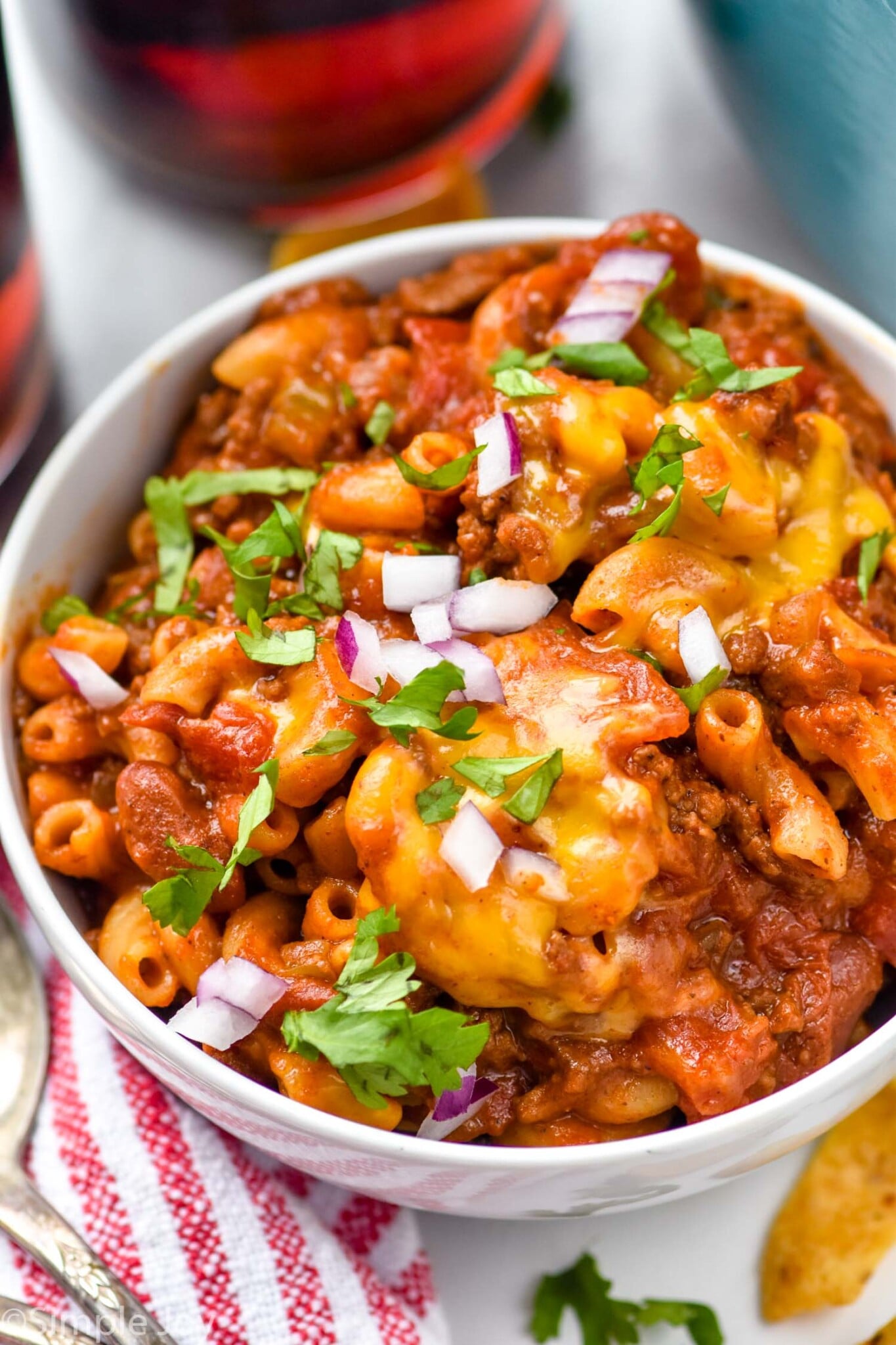 One Pot Chili Mac Recipe - Simple Joy