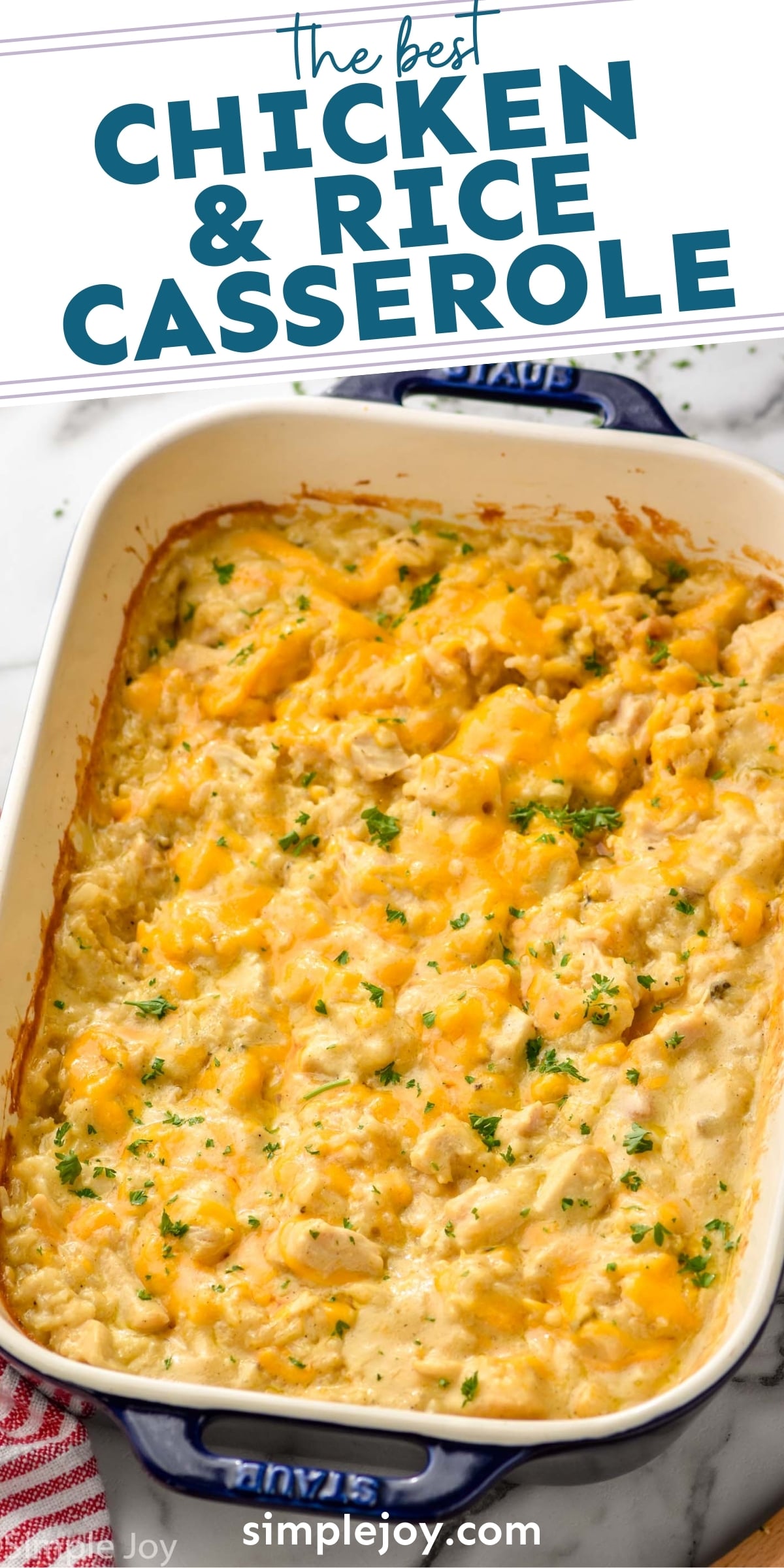Cheesy Chicken and Rice Casserole - Simple Joy