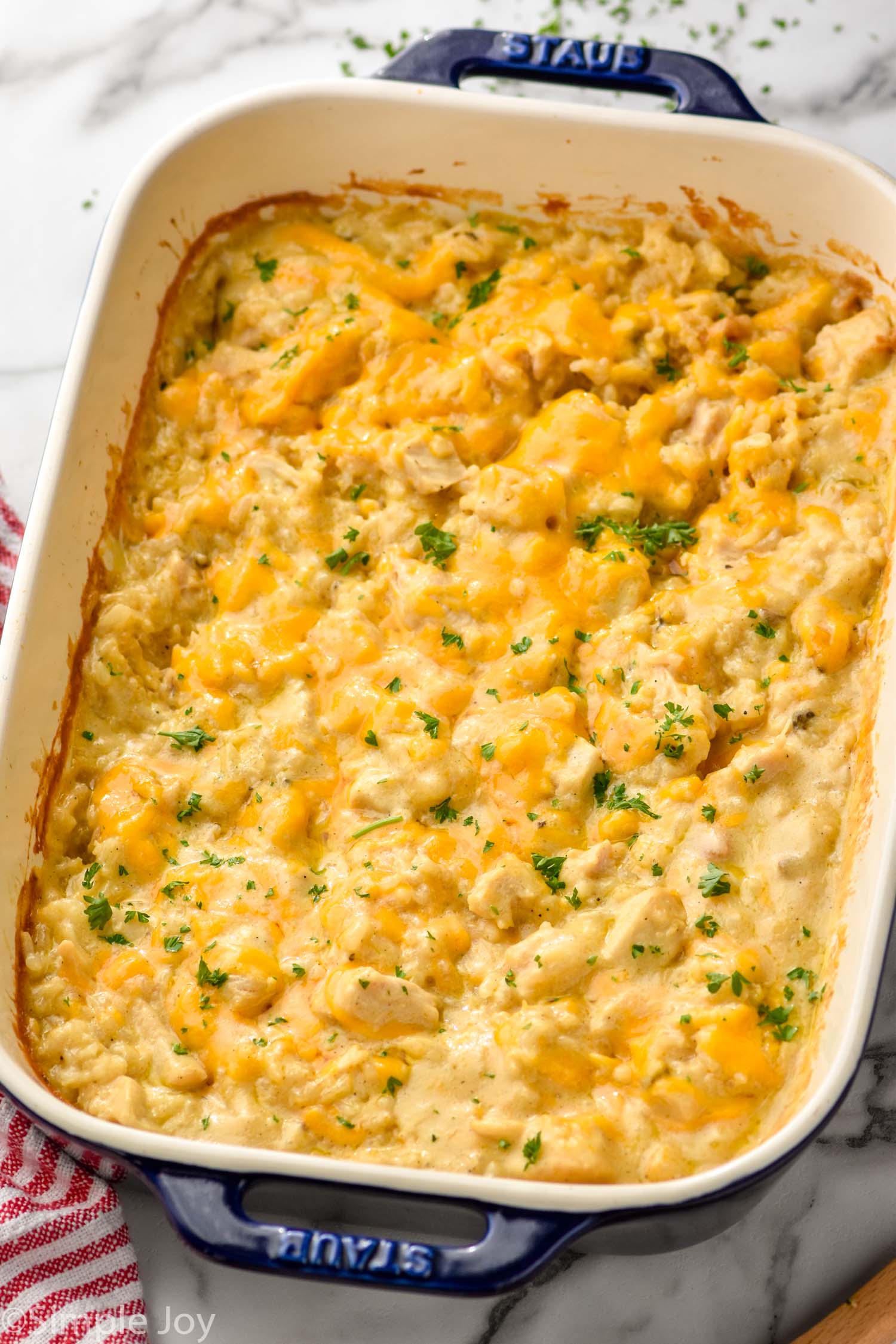 Cheesy Chicken and Rice Casserole - Simple Joy