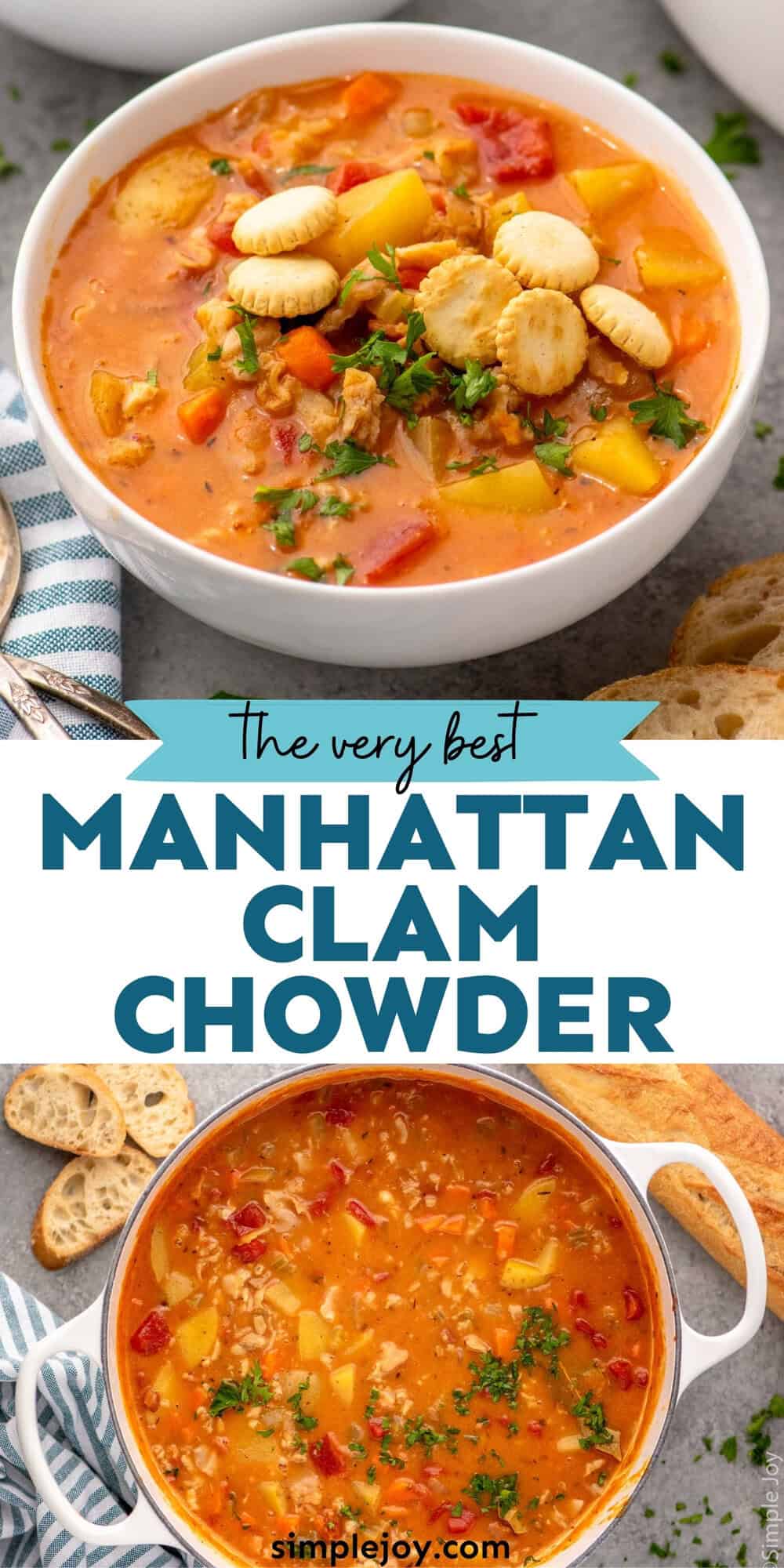 Creamy Manhattan Clam Chowder - Simple Joy
