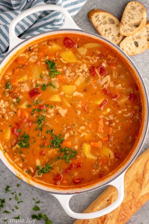 Creamy Manhattan Clam Chowder - Simple Joy