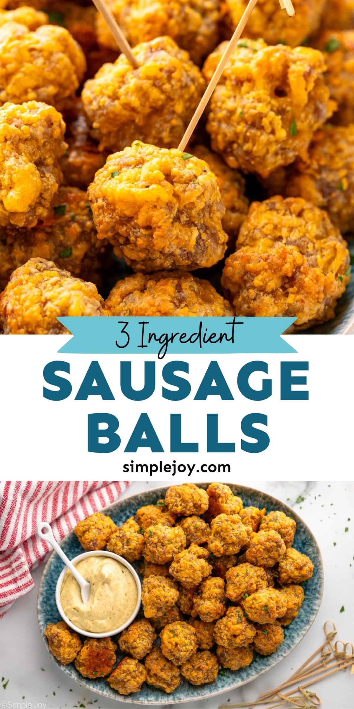 3 Ingredient Sausage Balls - Simple Joy